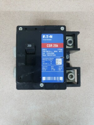 1) EATON CSR2200N Main Breaker 200 AMP Eaton CSR 25k | eBay