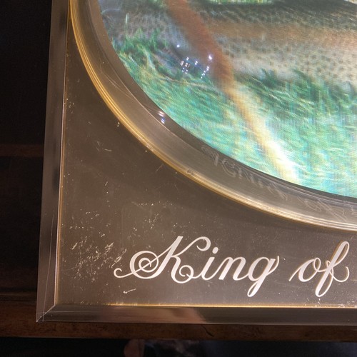 Vintage 1960s Budweiser King of Beers 3D Lighted Bubble Dome Fishing ...