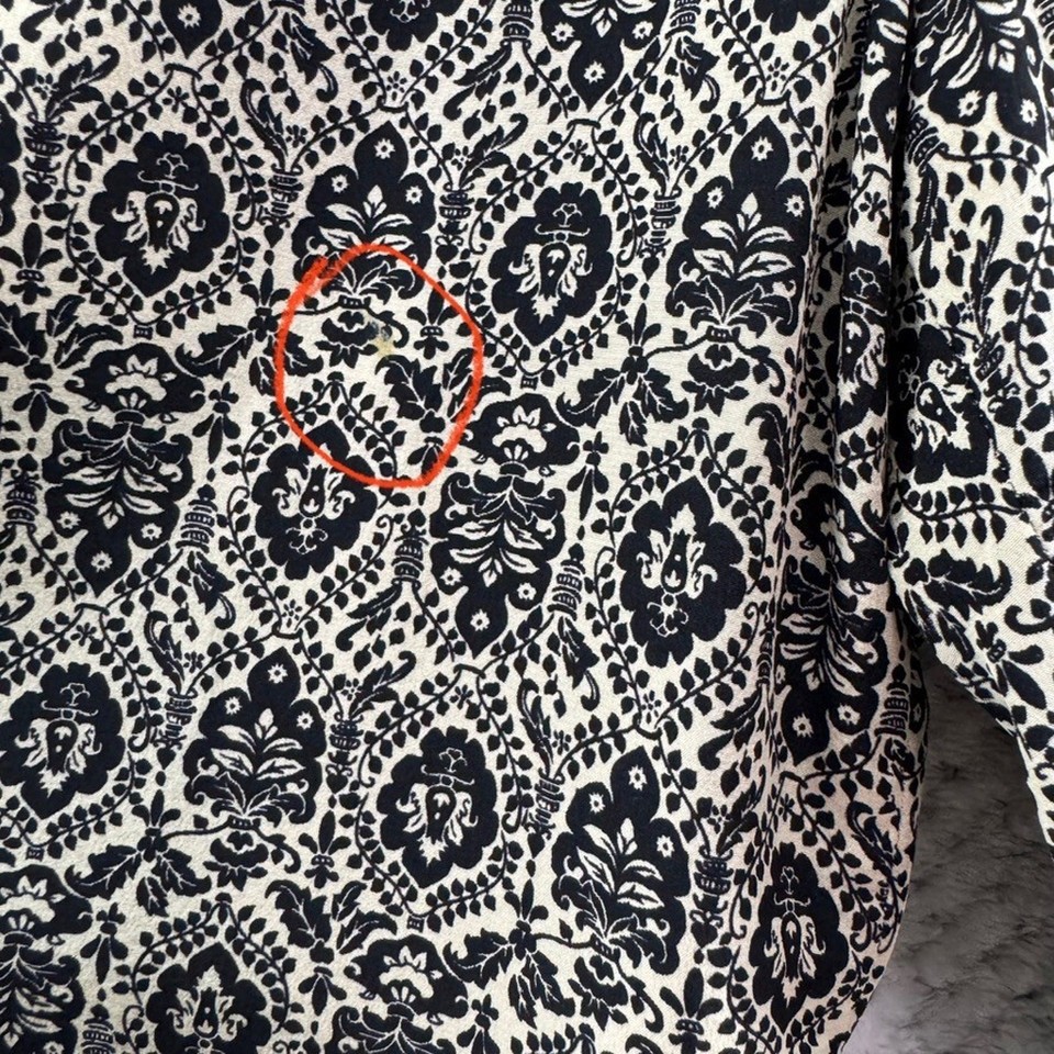 VTG Talbots Pants Women 8 Tan Black Silk Floral Trouser Straight Leg ...