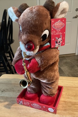 2021 Dan Dee Rudolph Red Nose Reindeer Animated Dancing Playing ...