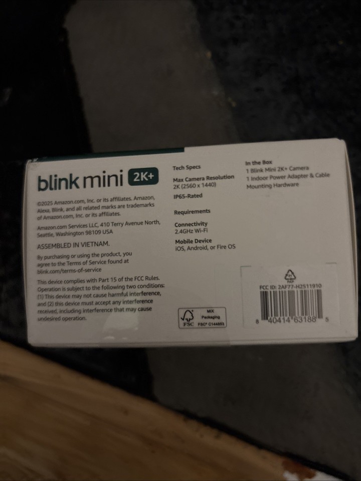 blink mini 2K+ Plug-in I/ O Camera 2025 Color Night Vision AI, BLK. | eBay