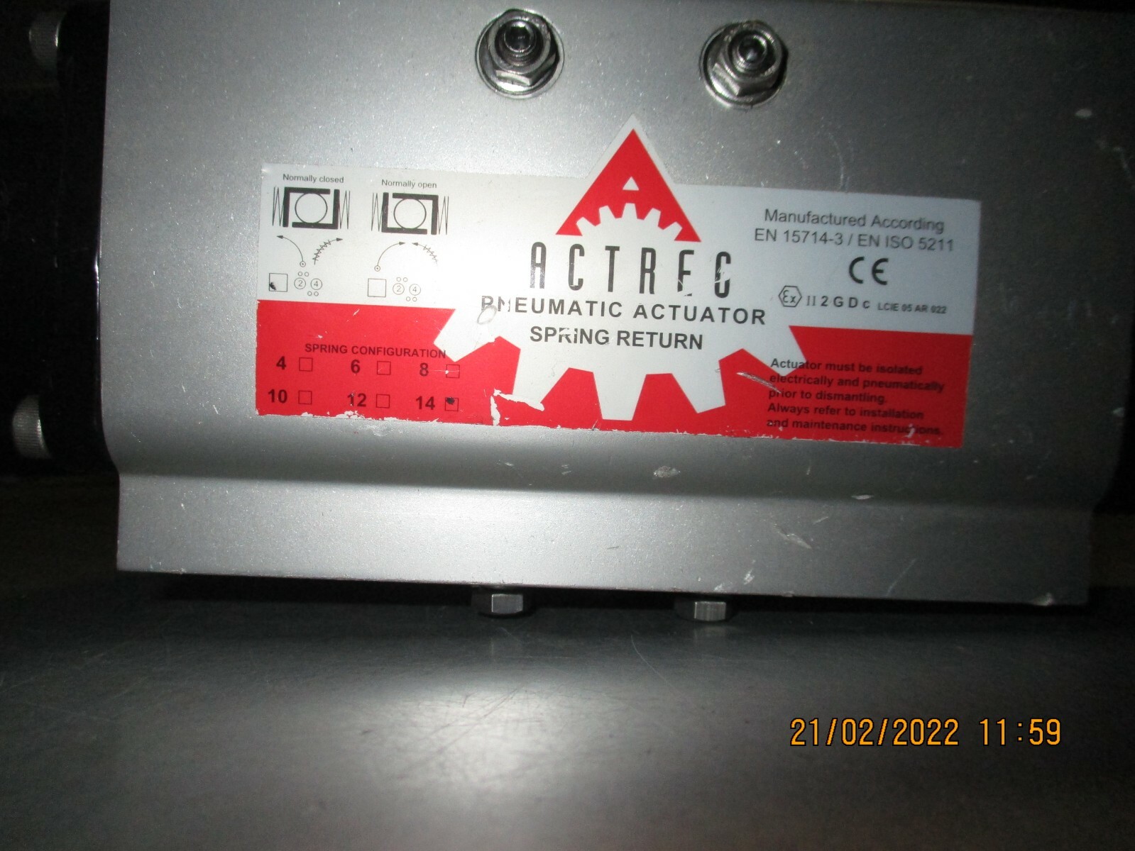 Actreg ASR ACT 40R Spring Return Actuator Federrücklauf Stellantrieb ...