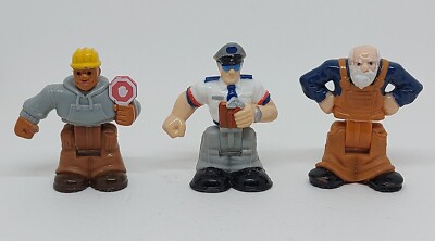 GEOTRAX Figure Lot POLICE OFFICER, CONSTRUCTION WORKER ROAD , Grumpy ...