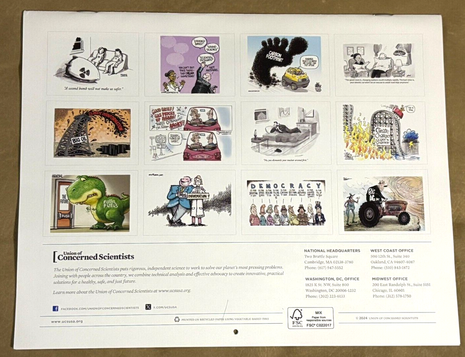 2025 Wall Calendar - Union of Concerned Scientists - Climate Change ...