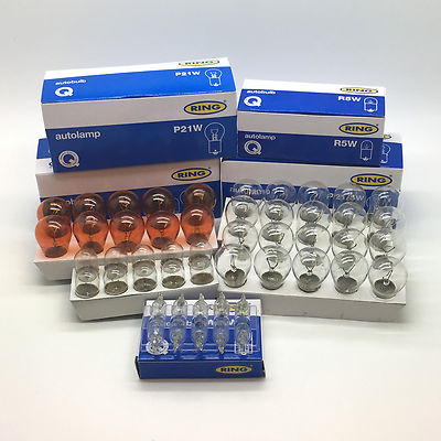 50 x Ring Assorted 12 Volt Car Bulbs Set 10 Of Each - 380 382 343 207 ...