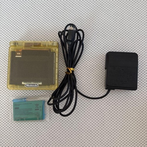 Nintendo GAMEBOY ADVANCE SP Clear Yellow with Charger Handheld Console ...
