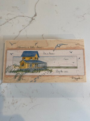 #100S D. Morgan by Stamps Happen sea shore scene Rubber Stamps | eBay