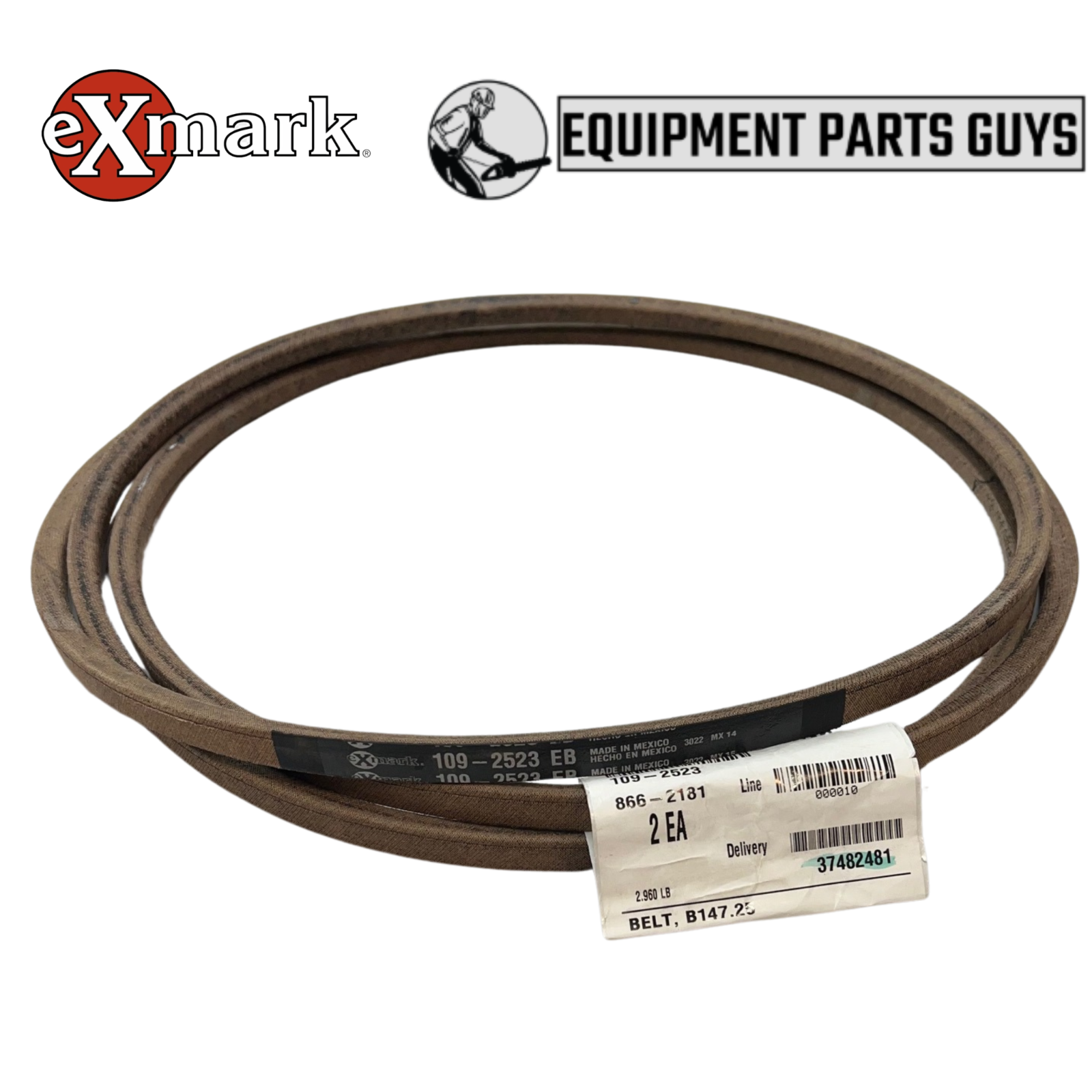 Genuine Exmark 109-2523 Deck Drive Belt Lazer Z HP 46" 50" 109-0770 ...