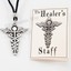 CADUCEUS Necklace Pendant medicine healing Healer's pendant staff ...