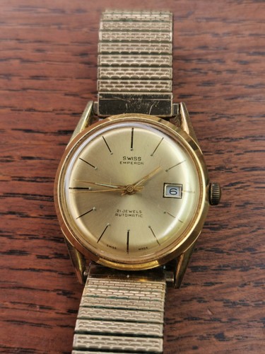 1950s Swiss Emperor, EB 8127, Mens Automatic Date Watch to Restore # ...