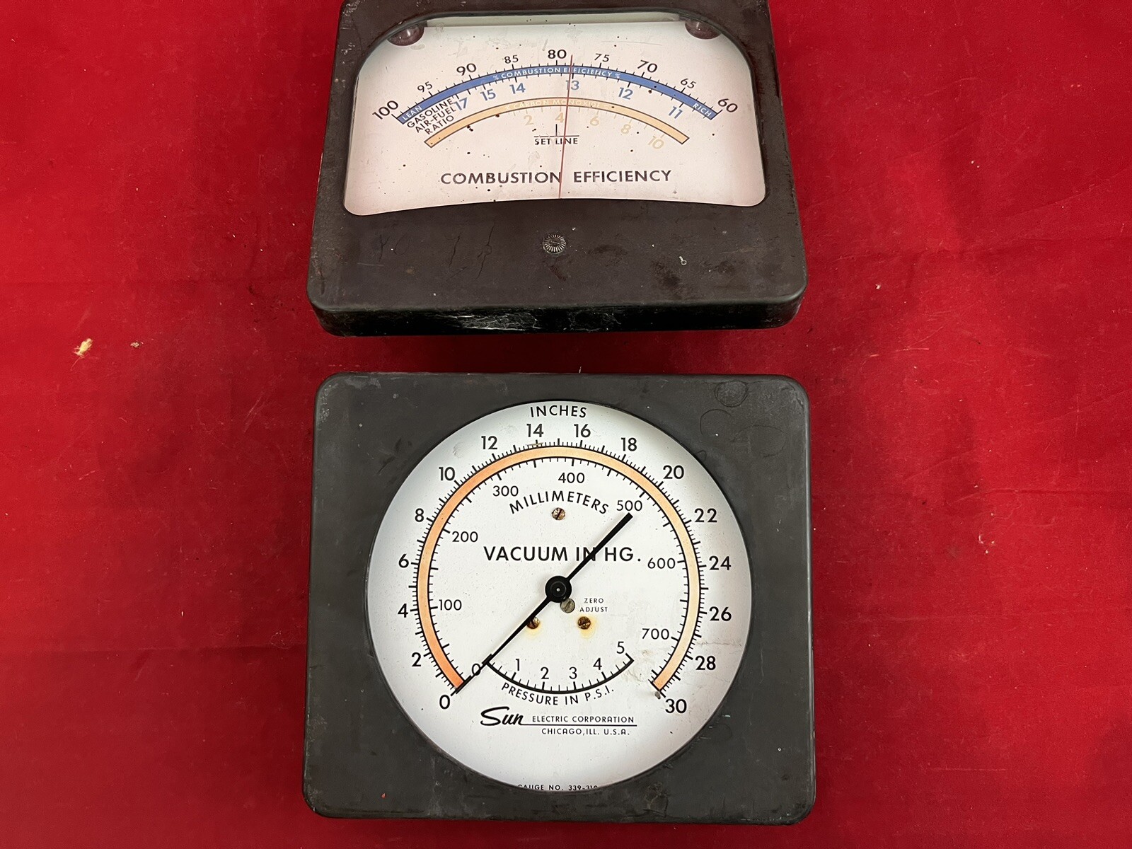 Sun Tester Gauges For Combustion Vacuum Unit Model No U-809 (2) | eBay