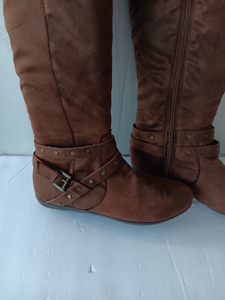 Fergalicious by Fergie Ledge Knee-high Zip-up Boots, Size 8M Brown | eBay