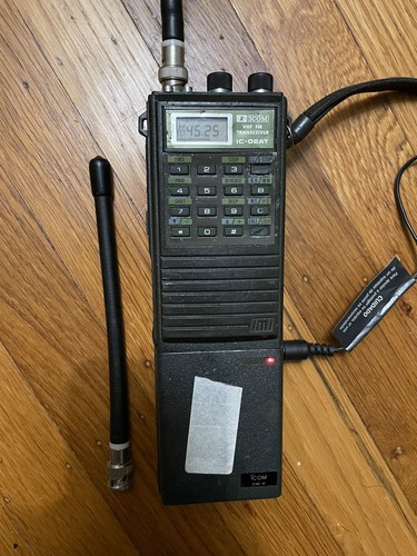 Vtg ICOM IC-02AT VHF FM Transceiver Tested Works Needs New Battery / No ...