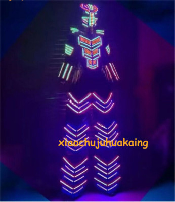 LED Robot Suit Costume LED Party Show Glow Night Lights Robots Cosplay ...