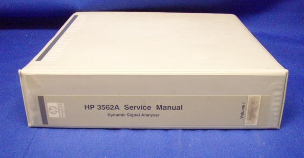 HP 3562A Dynamic Signal Analyzer SERVICE Manual Vol 1 | eBay