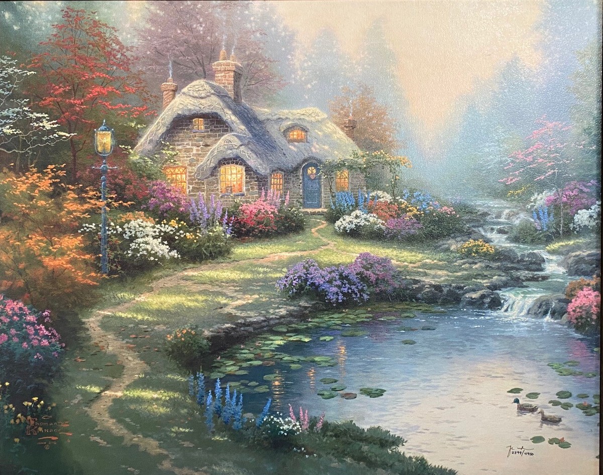 Limited Edition Thomas Kinkade Romance Awakens Limited Edition Art,