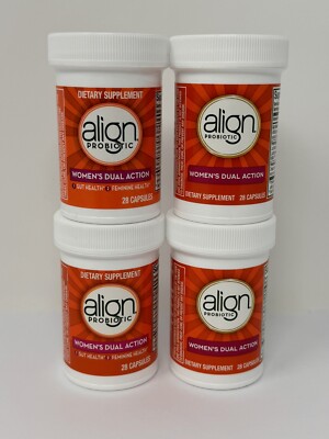 4 ~ Align Probiotic Women's Dual Action ~ 112 Capsules Total ~ 05/25 ...
