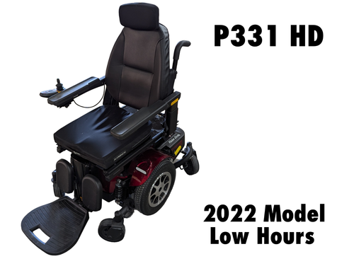 Merits Vision Ultra HD Heavy Duty Power Wheelchair P331 (Red, Full ...