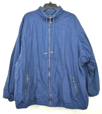 Catalina Plus Mens Blue Full-Zip Drawstring Zipper Pocket Elastic Hem ...