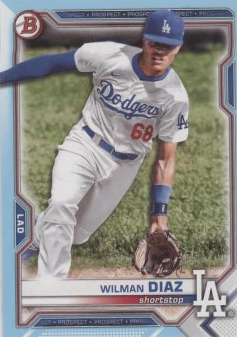 2021 Bowman Draft - Wilman Diaz #BD-184 Sky Blue /499 (RC) for sale ...