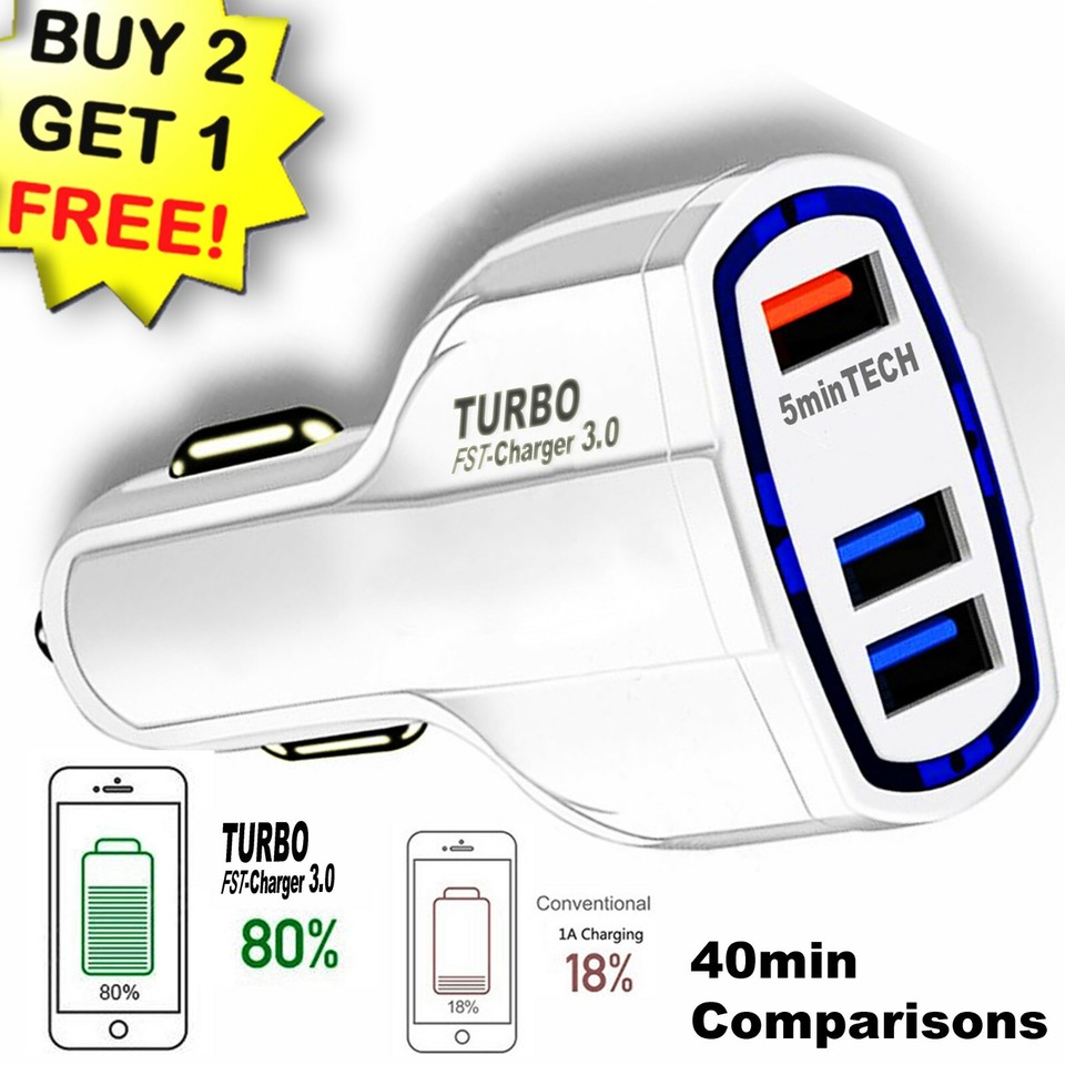 USB Fast Quick CAR Charger Adapter (16W / 5,9,12V / 3.1A) for Android ...