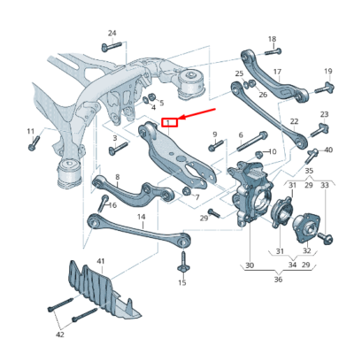 AUDI E-TRON GE Rear Lower Wishbone Arm 4M0505311J NEW GENUINE | eBay