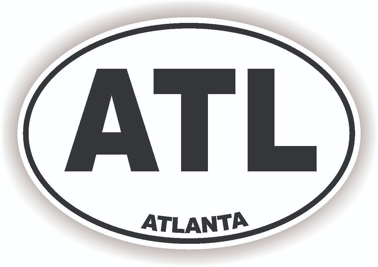 Atlanta Georgia Oval Vinyl Decal Sticker State Car Diesel Truck Home GA ...
