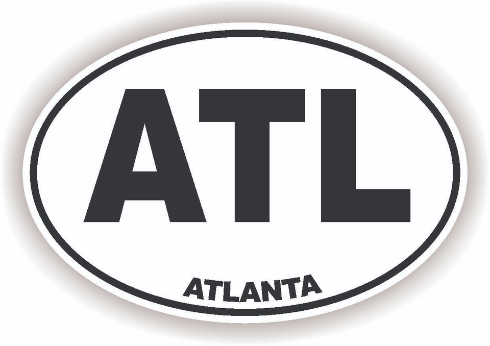 Atlanta Georgia Oval Vinyl Decal Sticker State Car Diesel Truck Home GA ...