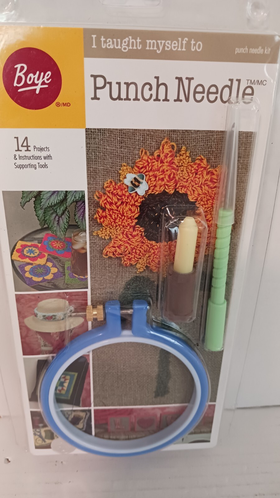 Boye Punch Needle Embroidery 14 PROJECTS KIT for sale online | eBay