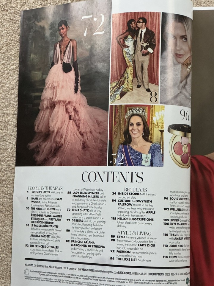 Hello! Magazine 15 December 2025 - Lady Eliza Spencer, Princess Kate | eBay