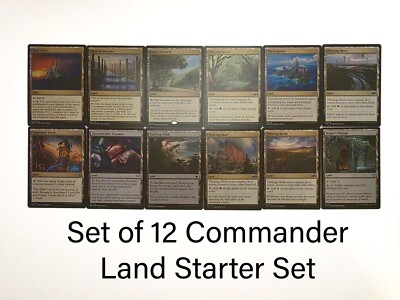 Set of 12 Commander Starter Land Staples EDH MTG Magic (1 Each) | eBay