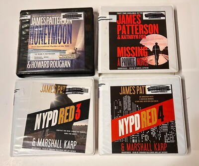 Lot of 4 James Patterson Audio CDs: Honeymoon, Missing, , NYPD Red 3 ...