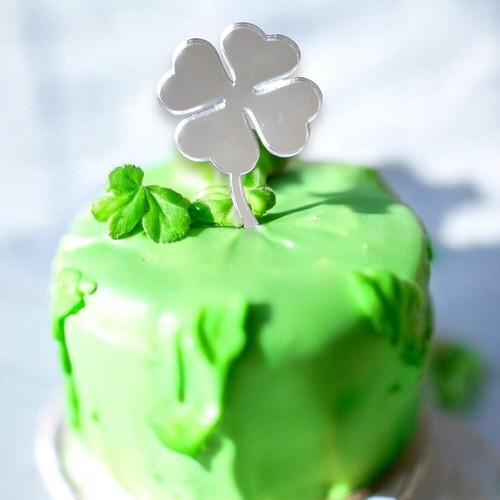Shamrock Four Leaf Lucky Clover Cake Toppers | eBay