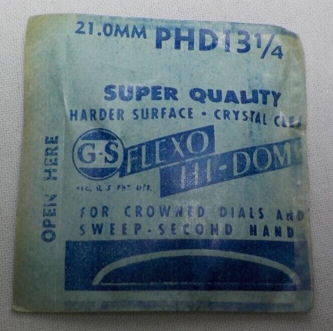 GS FLEXO HI DOME WATCH CRYSTAL REPLACEMENT PART 21.0 MM WATCHMAKER ...