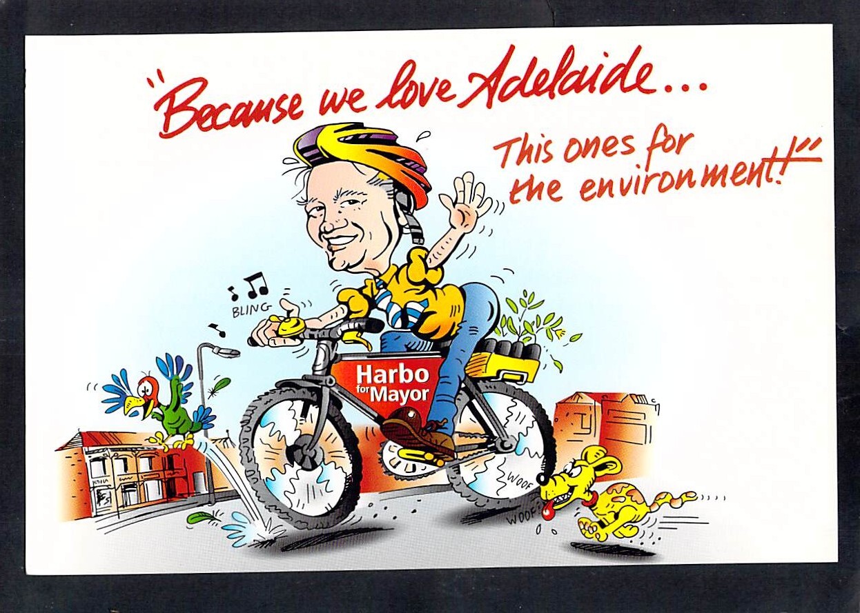 D9666 Australia SA Because We Love Adelaide Michael Harbison postcard ...