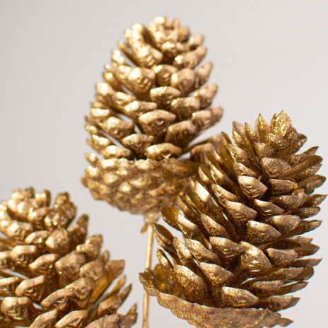 Gold Metallic Pinecones 12" Pick | eBay