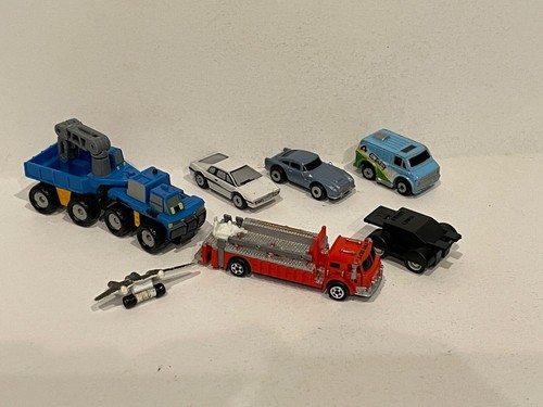 Micro Machines Galoob 1980s FireTruck Sports Car Farm Construction ...