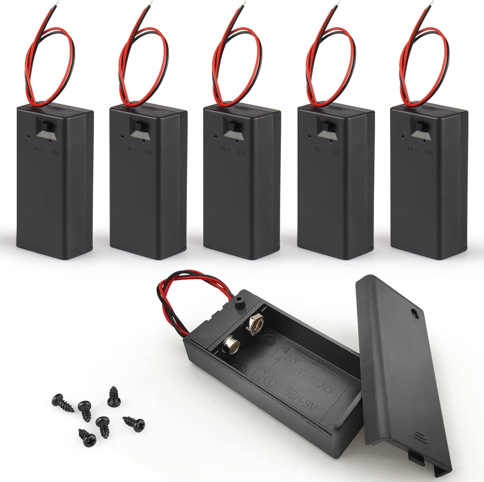 6PCS 9V Battery Holder,9 Volt Battery Holder with Leads，Widely Used in ...