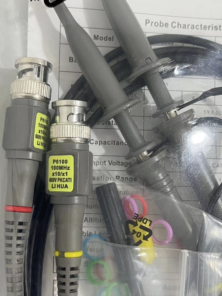 5-Pair new Oscilloscope 100MHz x1 x10 BNC Clip Probes test cable Oscope ...