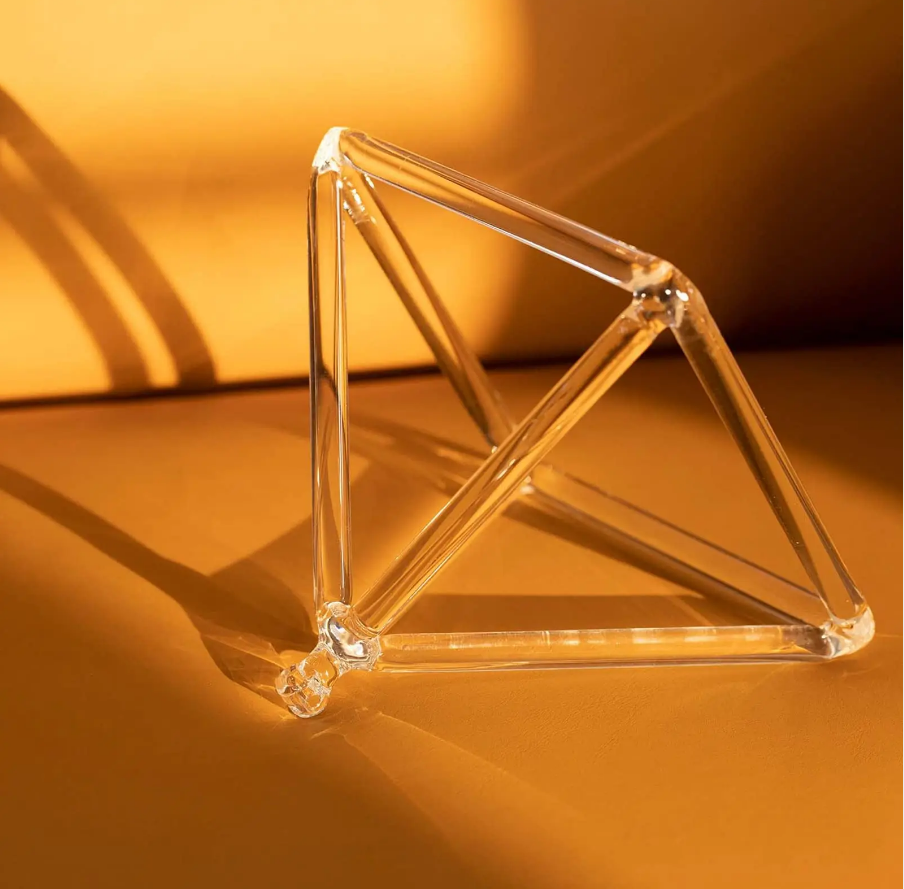 8 inch Crystal Singing Bowl Triangle Transparent Singing Pyramid | eBay