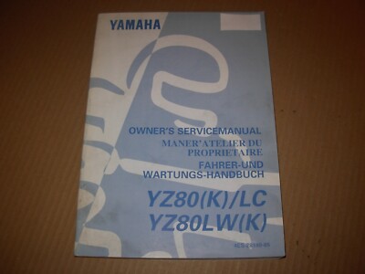 Yamaha YZ80K LC , YZ80LW K Motorcycle Service Manual , issued 1997 | eBay