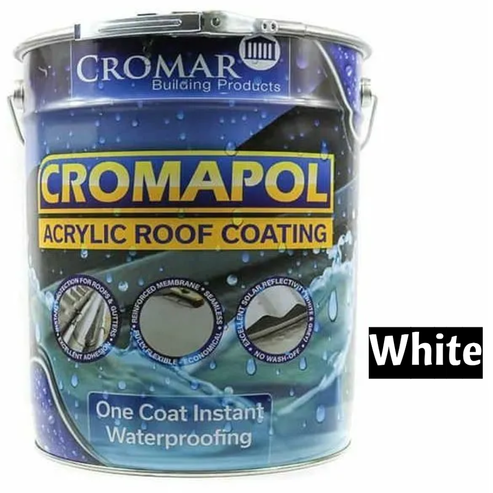 Cromapol Acrylic Roof Coat | Roof Paint Sealant | Waterproof | 20kg ...