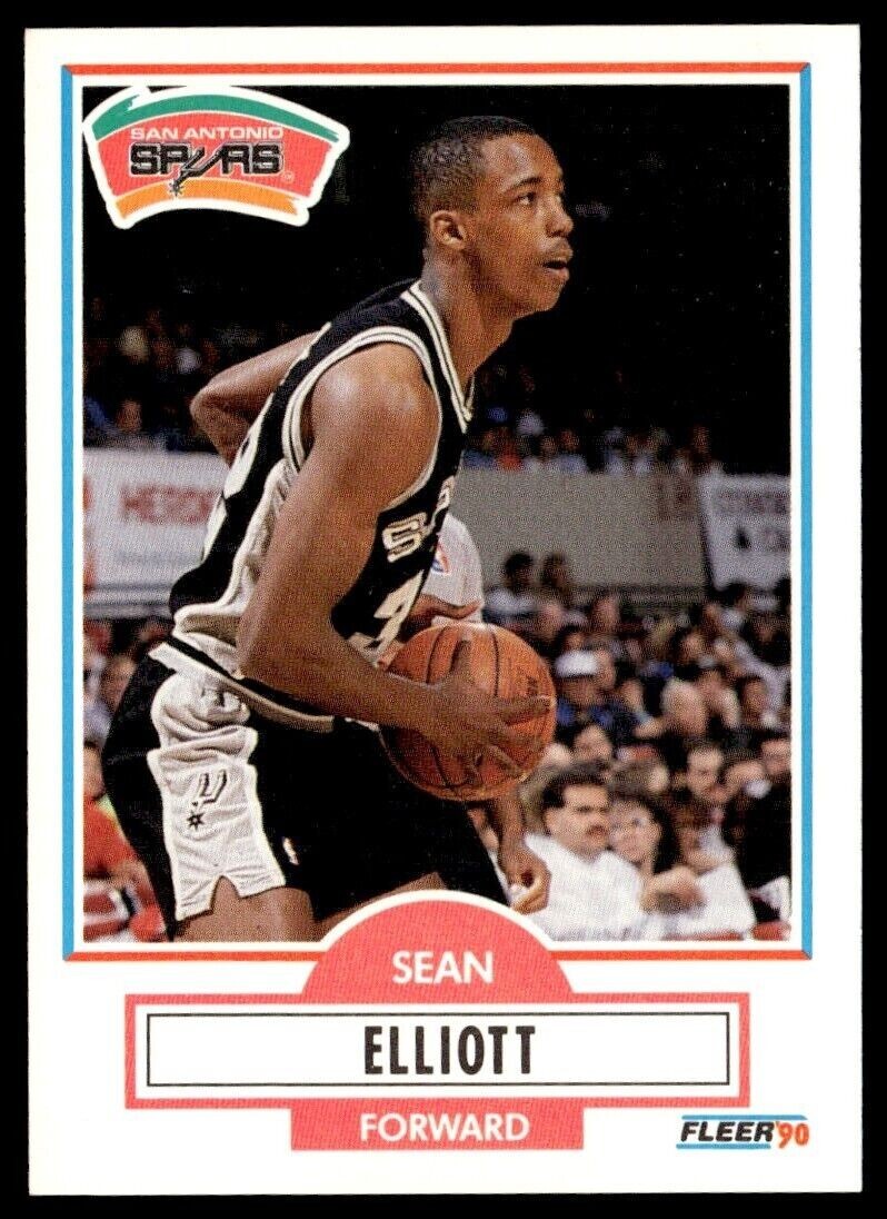 SEAN ELLIOTT ROOKIE CARD #171 San Antonio Spurs 1990-91 Fleer Qtys ...
