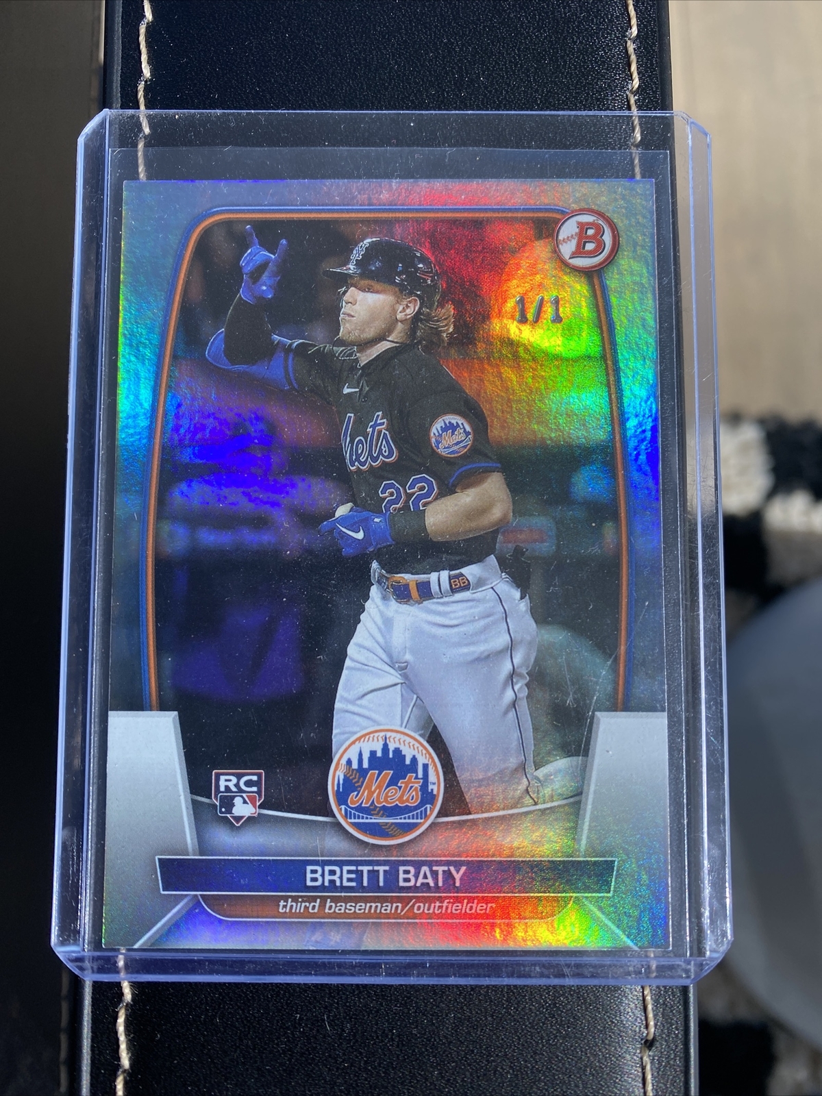 2023 Bowman Brett Baty Platinum Border 1/1 RC Rookie Mets | eBay