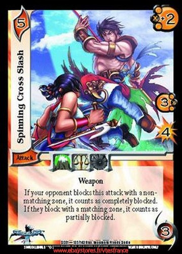 Spinning Cross Slash #132 Rare [SC01] Universal Fighting System CCG | eBay
