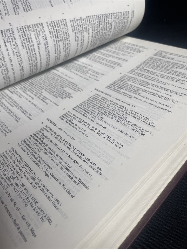 American Library Directory 40th Edition Volume 2, 1987-88 HC | eBay