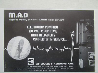 1977-78 PUB CROUZET MAD MAGNETIC ANOMALY DETECTOR ASW SOUS MARIN ...