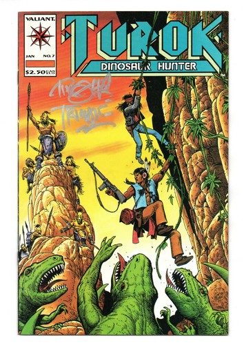 TUROK DINOSAUR HUNTER #7 SIGNED BY TIM TRUMAN ARTIST VALIANT COMICS ...