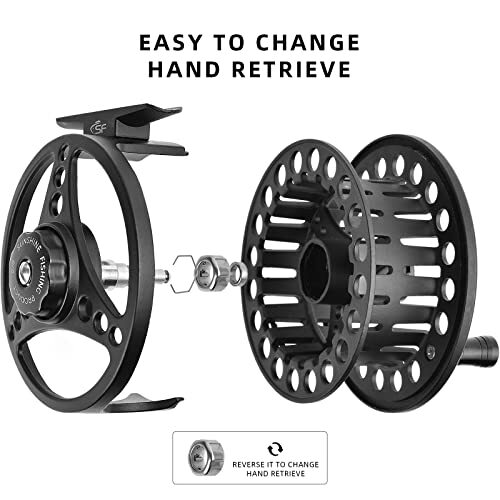 SF SF-001 Large Arbor Fly Fishing Reel with Aluminum Alloy Body 3/4wt 5 ...