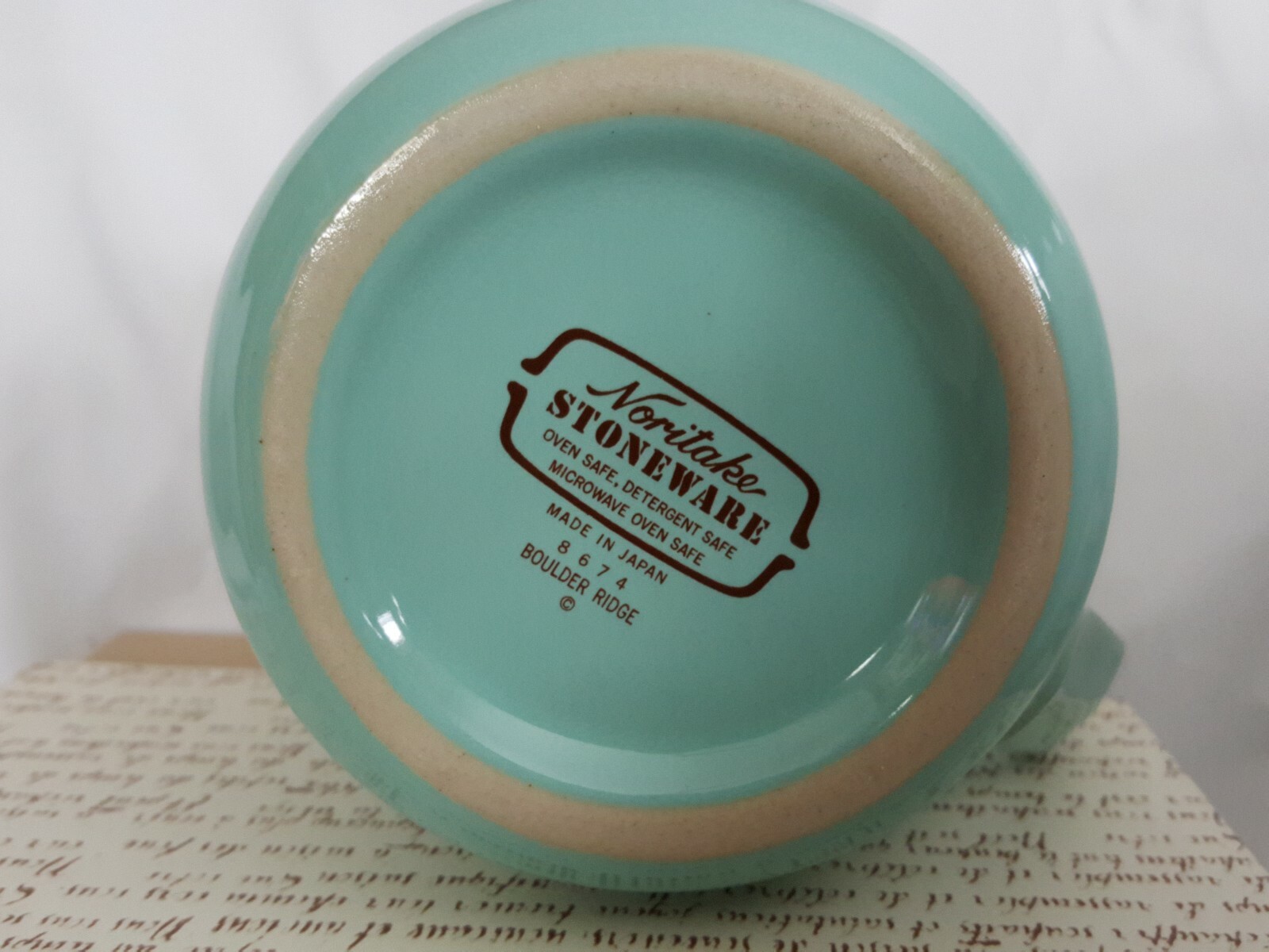 Noritake Stoneware #8674 BOULDER RIDGE Creamer Pitcher Turquoise Aztec ...